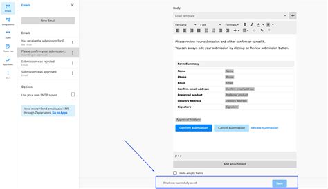 how to create a double opt in flow using approvals 123formbuilder