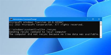 fix the computer did not resync because no time data was available