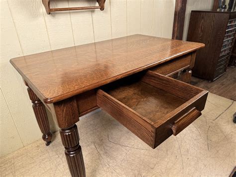 Oak Work Tablelibrary Table Doug Schmitt Antiques