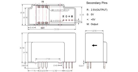 PCB Mounting Hall Effect Current Sensor Closed Loop With 100A Input