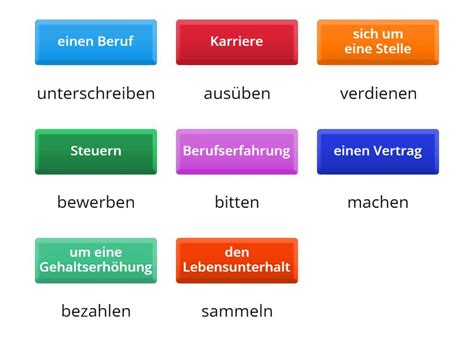 Nomen Und Verben Zuordnen