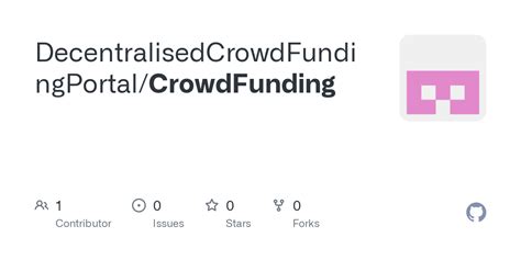 Github Decentralisedcrowdfundingportal Crowdfunding