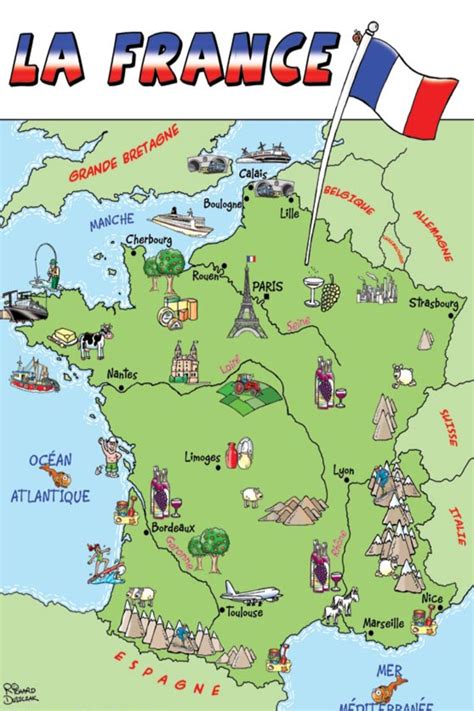 Карта франции с городами подробная