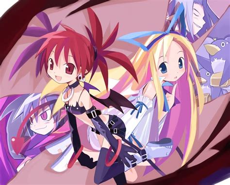 Disgaea Etna Flonne Laharl Mid Boss Pointed Ears Prinny Squad