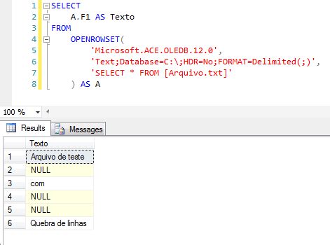 Sql Server Como Importar Arquivos De Texto Para O Banco Ole Automation Clr Bcp Bulk Insert