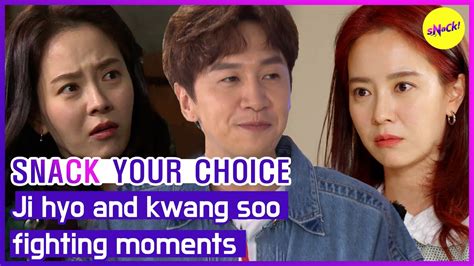 Snack Your Choice Ji Hyo And Kwang Soo Fighting Moments Engsub Youtube