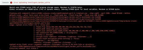 Upload Error Exit Status 2 Esp32 2024 Again Cloud Iot Arduino Forum