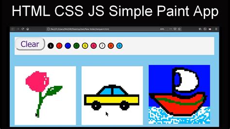 Html Css And Js Simple Paint App Youtube
