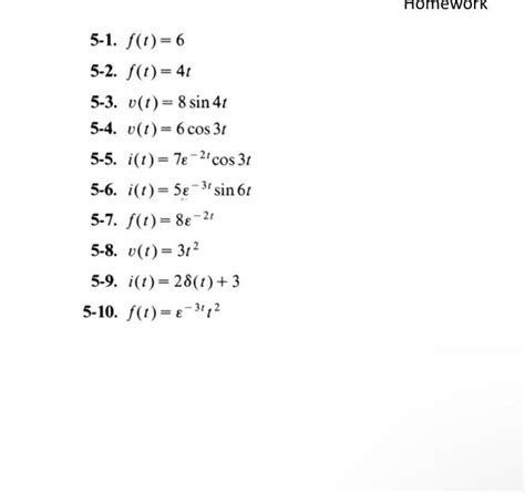 Solved Can You Solve For The Laplace Transforms For The