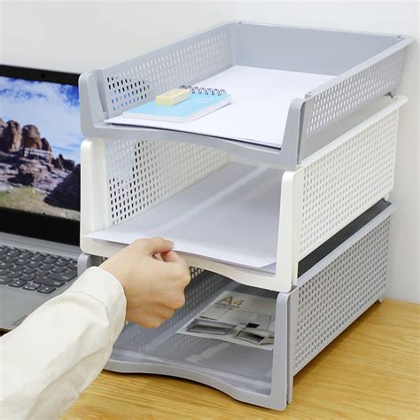 Multi Layer File Frame Folder Column File Rack Office Hollow Desk