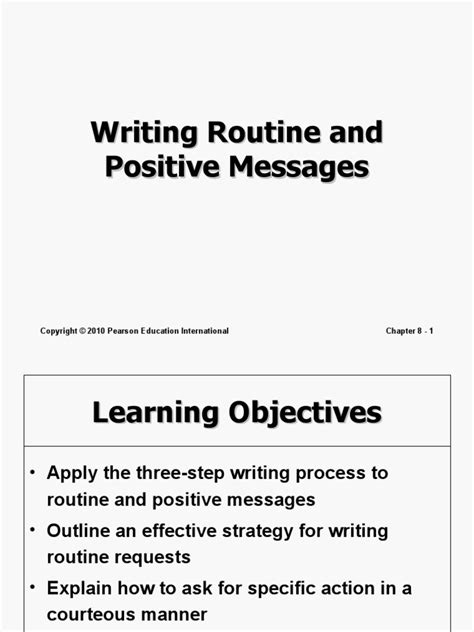 Writing Routine And Positive Message Pdf Information Copyright