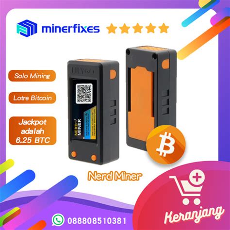 Promo Nerd Miner Bitcoin Solo Mining Lottery Miner Kh S With Screen Jakarta Barat