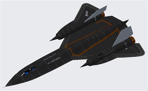 洛克希德sr 71黑鸟侦察机 Step 模型图纸下载 懒石网