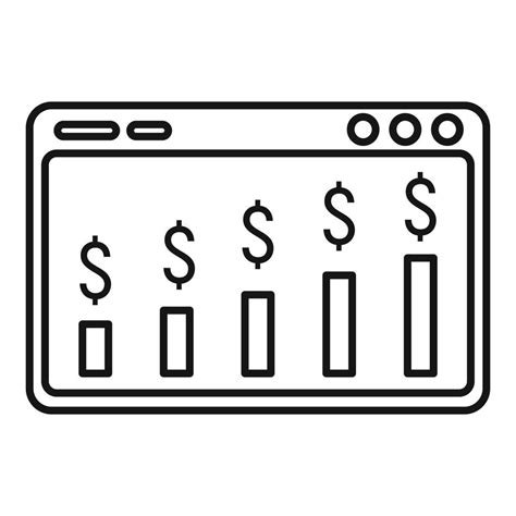 Finance Money Graph Icon Outline Style 14612751 Vector Art At Vecteezy
