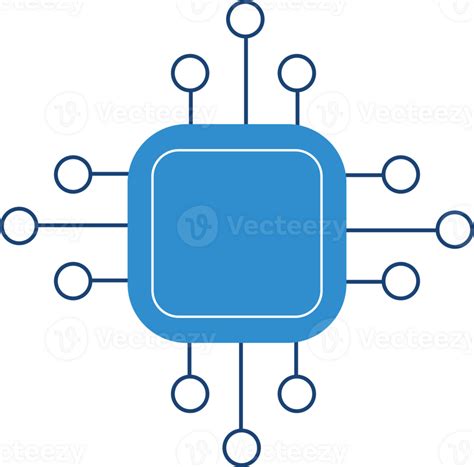 Icon Of Chip Illustration Symbol Microchip Circuit Board Processor