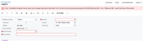 Custom Screen Always Throwing Unhandled Exception Error On Save About A Key Field Missing