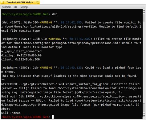 Epiphany Web Does Not Launch On X8664 · Issue 7518 · Haikuports