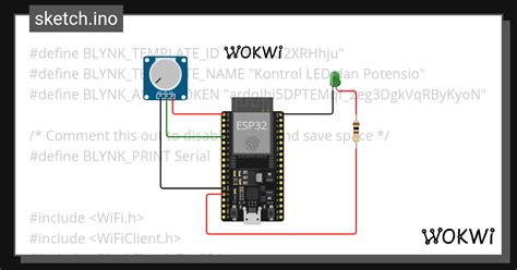 Kontrol Led Dan Potensio Wokwi Esp32 Stm32 Arduino Simulator