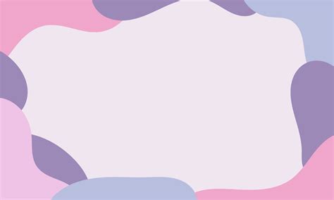 Aesthetic Abstract Background With Soft Pastel Color Organic Shapes In