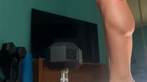 Dumbbell Barefoot Flex Sultry Muscular Calves Clips4sale