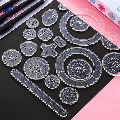 3d 스피로그래프 드로잉 완구 세트 창의력 연동 기어 바퀴 그림 액세서리 크리에이티브 교육 장난감 어린이 그림 그리기 완구종이 장난감 Aliexpress