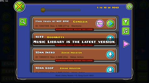 Music Library Wont Update To Version 111 Rgeometrydash