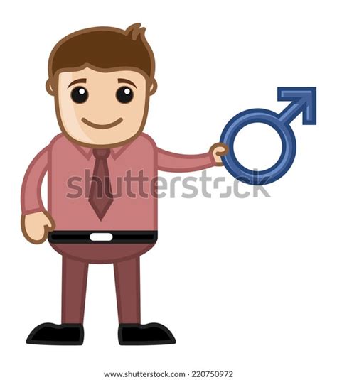 Man Holding Male Sex Symbol Vector Stock Vector Royalty Free 220750972 Shutterstock