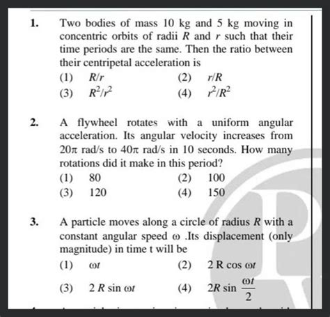 A Flywheel Rotates With A Uniform Angular Acceleration Its Angular Veloc
