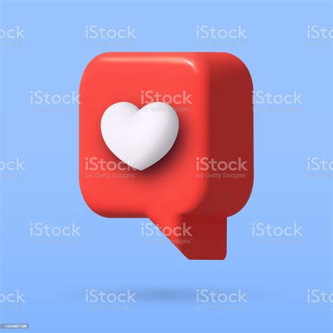 같은 소셜 미디어 3d 벡터 만화 일러스트레이션 심장을 가진 연설 거품 사회 문제에 대한 스톡 벡터 아트 및 기타 이미지 사회 문제 입체 이미지 매스컴 Istock