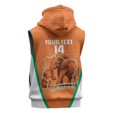 Custom Ivory Coast Football Sleeveless Hoodie 2026 Cote Divoire Les