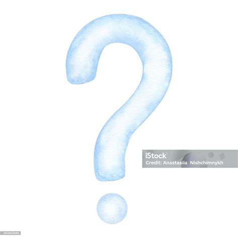 물음표 파란색 소년 손으로 그린 수채화 그림은 흰색 배경에 분리되어 있다 성별 공개 파티 베이비 샤워 어린이 직물 0명에 대한 스톡 벡터 아트 및 기타 이미지 Istock