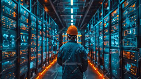 engineer in data center generative ai premium ai generated image