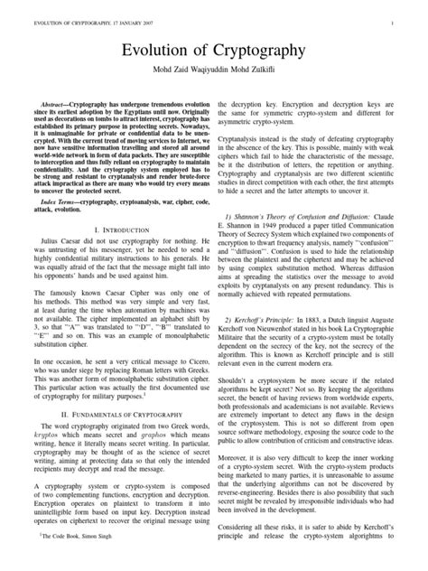 Evolution Of Cryptography Pdf Cryptography Public Key Cryptography