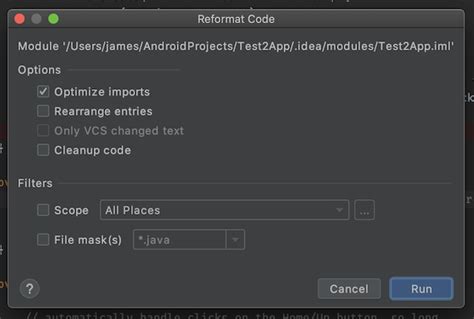 Android Studio Reformat Code Options — Mobile Dev Notes