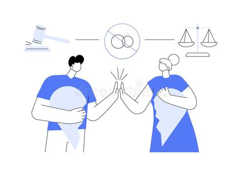 Divorce Abstract Concept Vector Illustration Stock Illustration Illustration Of Dissolution