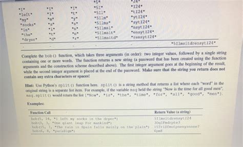 Solved Part IIl Bob S Passphrase Passwords 4 Points Chegg