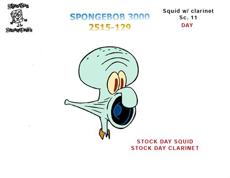 Squidward With Clarinet In Mouth R Spongebob