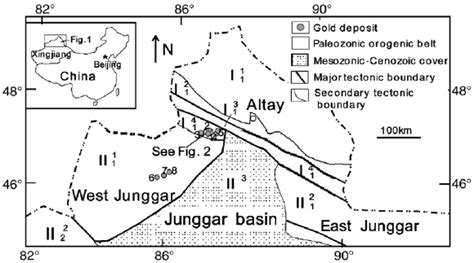 Tectonic Subdivisions Distribution Of Main Volcanic Hosted Gold