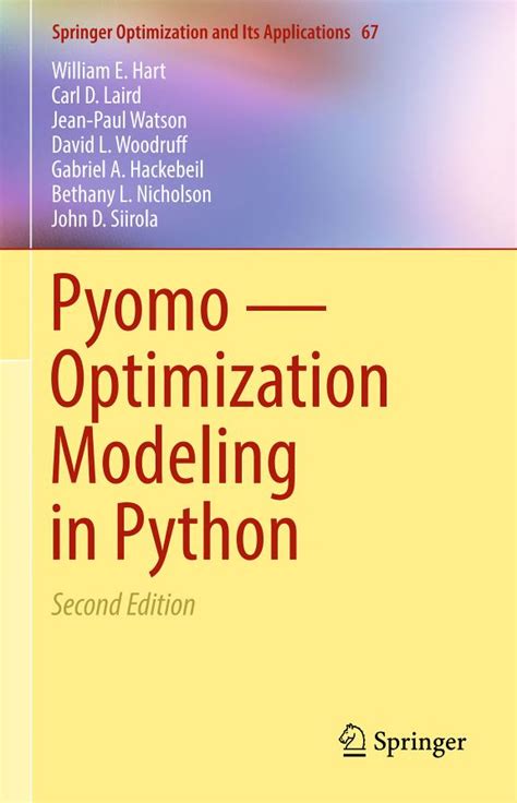 Pyomo — Optimization Modeling In Python Oter A Microbook App