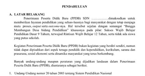Contoh Proposal Kegiatan Psb Ppdb Sd Smp Sma 2018 2019 Guru Bidang