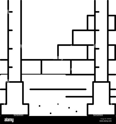 Columns Building Structure Line Icon Vector Illustration Stock Vector Image Art Alamy