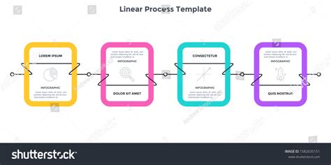 Flow Chart 4 Rectangular Elements Connected Stock Vector Royalty Free 1582635151 Shutterstock