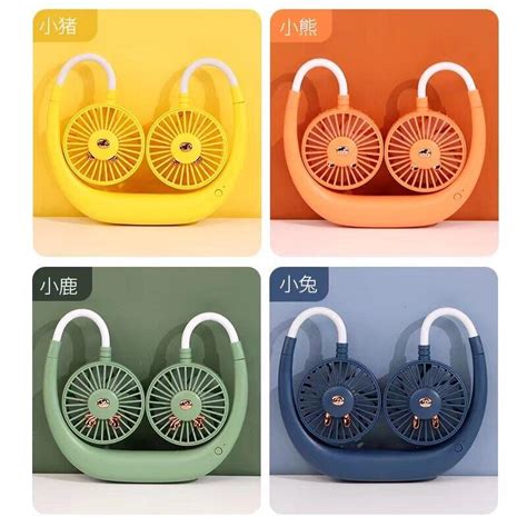 พัดลมแขวนคอ ขอบสี สีสวยมาก ลมแรง Myhappyphones