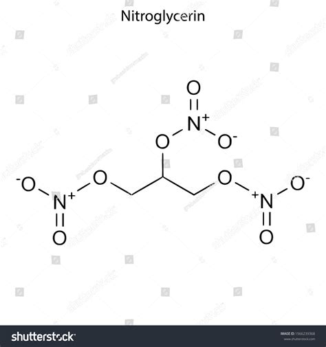 Skeletal Formula Nitroglycerin Chemical Molecule Stock Vector Royalty Free 1566239368