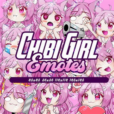Chibi Twitch Emotes Pack