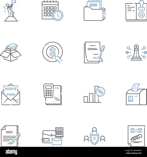 Digital Marketing Line Icons Collection Seo Ppc Social Media Analytics Content Branding