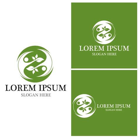 건강 사람들이 생활 로고 벡터 템플릿 프리미엄 벡터