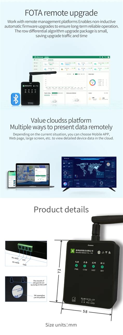 Datalogger Dtu Case Long Range Receiver Wireless Audio Adapter Measures Temperature Humidity