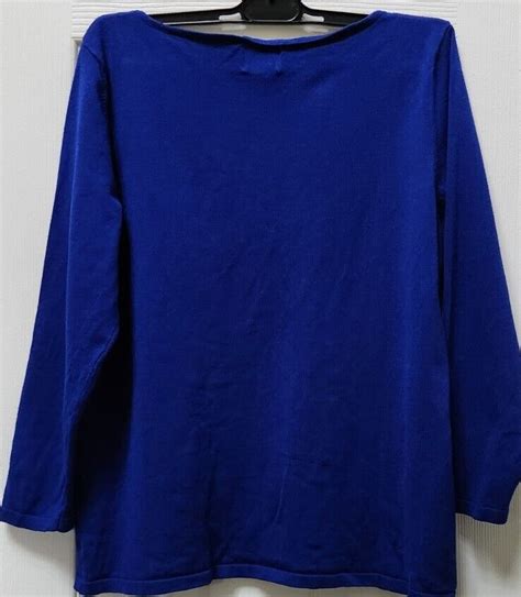 Ruby Rd Favorites Medium Royal Blue Sweater With Bli… Gem