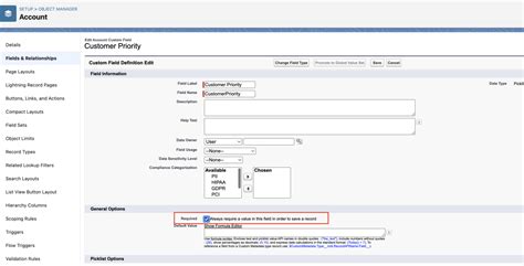 salesforce required fields when to use them the marks group small